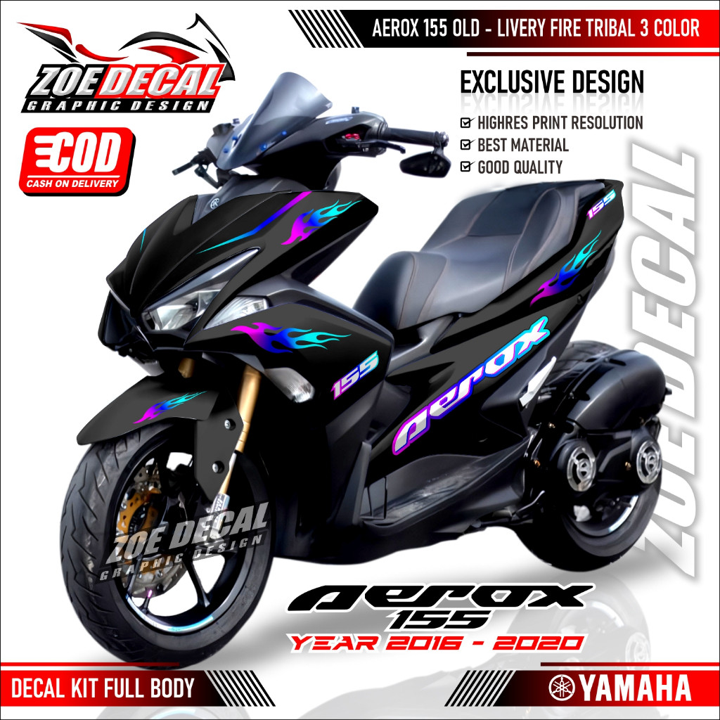 Jual Terbaru Decal stiker Full Body Aerox 155 old 2016 - 2020 Livery ...
