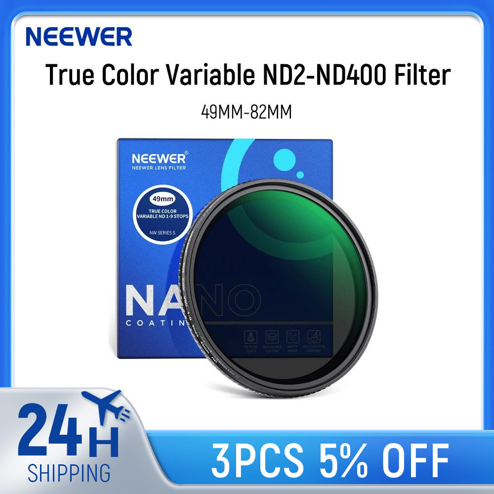 Jual NEEWER True Color Variable ND2-ND400 Filter Hard Stops Adjustable ...