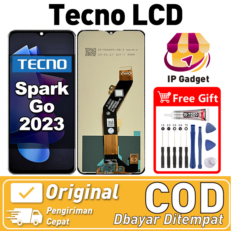 Jual LCD Tecno Spark go 2023 Original 100% fullset ori asli Layar hp touchscreen Sentuh Versi ...