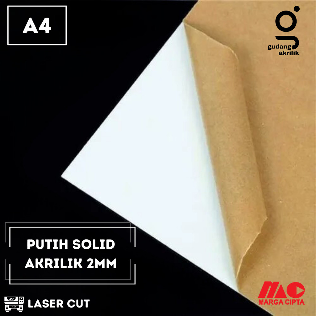 Jual Akrilik Putih Solid A4 2mm | Shopee Indonesia