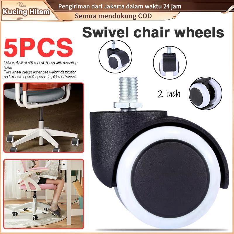 Jual 5Pcs 2 inci Roda Kursi Putar Universal Bisu Kursi Kantor Roda ...