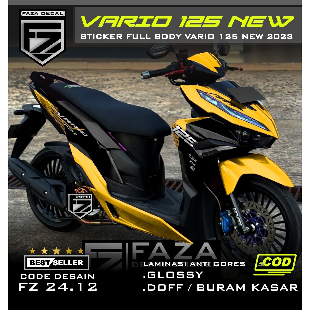 Jual (COD)Decal stiker vario 125 new 2023 2024 Full Body simpel grafis terbaru - Sticker variasi ...