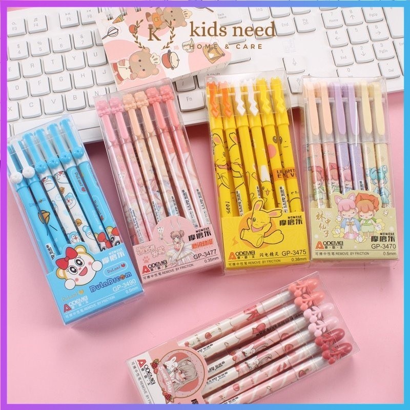 Jual (12pcs) pen gel bisa hapus/erasable pen lucu fancy pen karakter ...