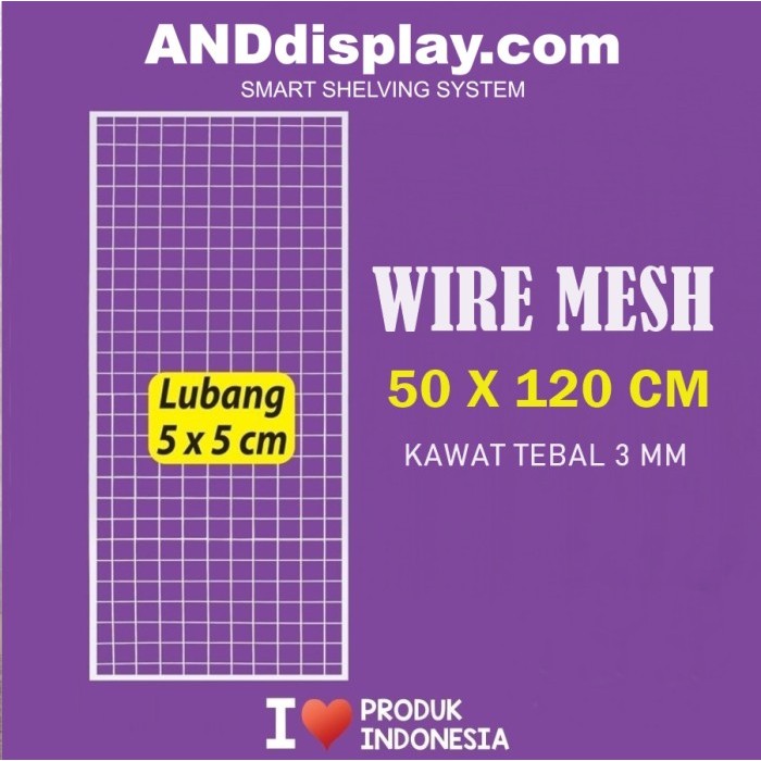 Jual WIRE GRID MESH 50 X 120 CM - KAWAT JARING KOTAK - RAM DINDING ...