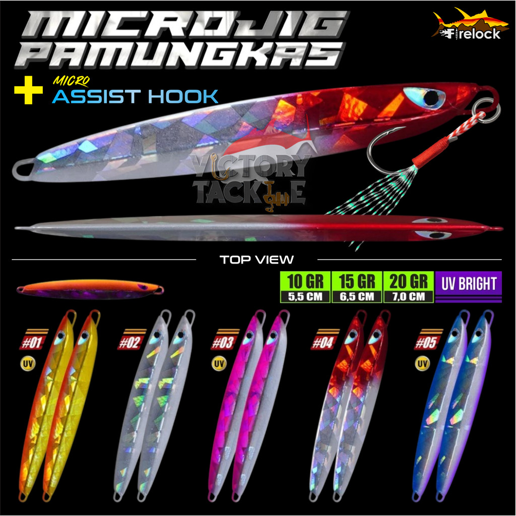 Jual EXTRA BONUS | UMPAN PANCING metal jig MICRO JIG FIRELOCK PAMUNGKAS 10 | 15 | 20 GRAM ...