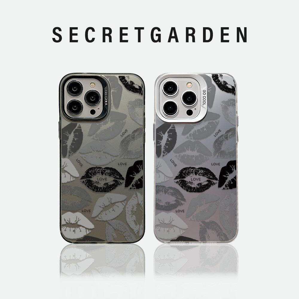 Jual 【SECRETGARDEN】 Black lip print new iPhone case series compatible ...