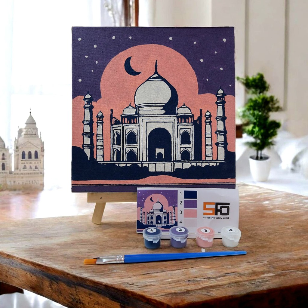Jual DIY Paint By Numbers Kit 1 Set - Taj Mahal India AI | Shopee Indonesia
