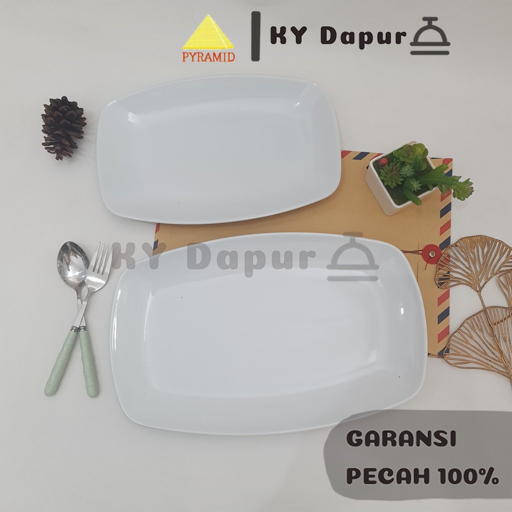 Jual PYRAMID Piring Ikan Sayur (2 Ukuran) Piring Saji Piring Lauk ...
