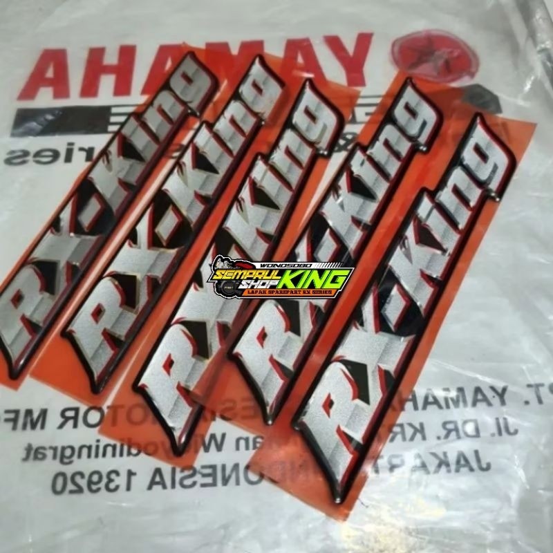 Jual Stiker Logo Emblem Cover Box Aki Box Accu RX KING 2002 2003 Hitam ...