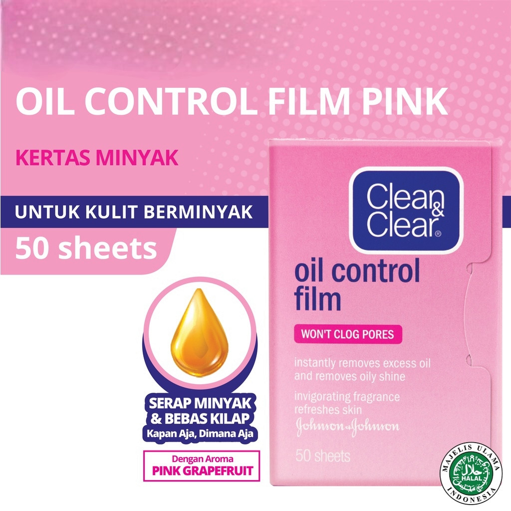 Jual CLEAN & CLEAR Oil Control Film Pink 50 lembar | Shopee Indonesia