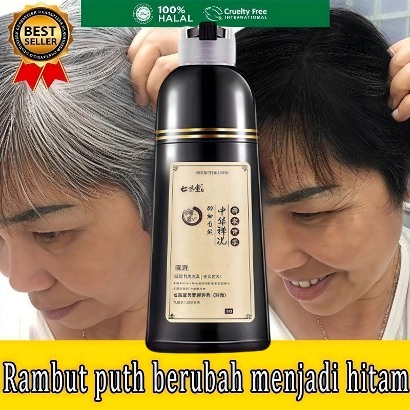 Jual Pewarna rambut hitam asli 500ml pewarna rambut untuk menutupi uban ...