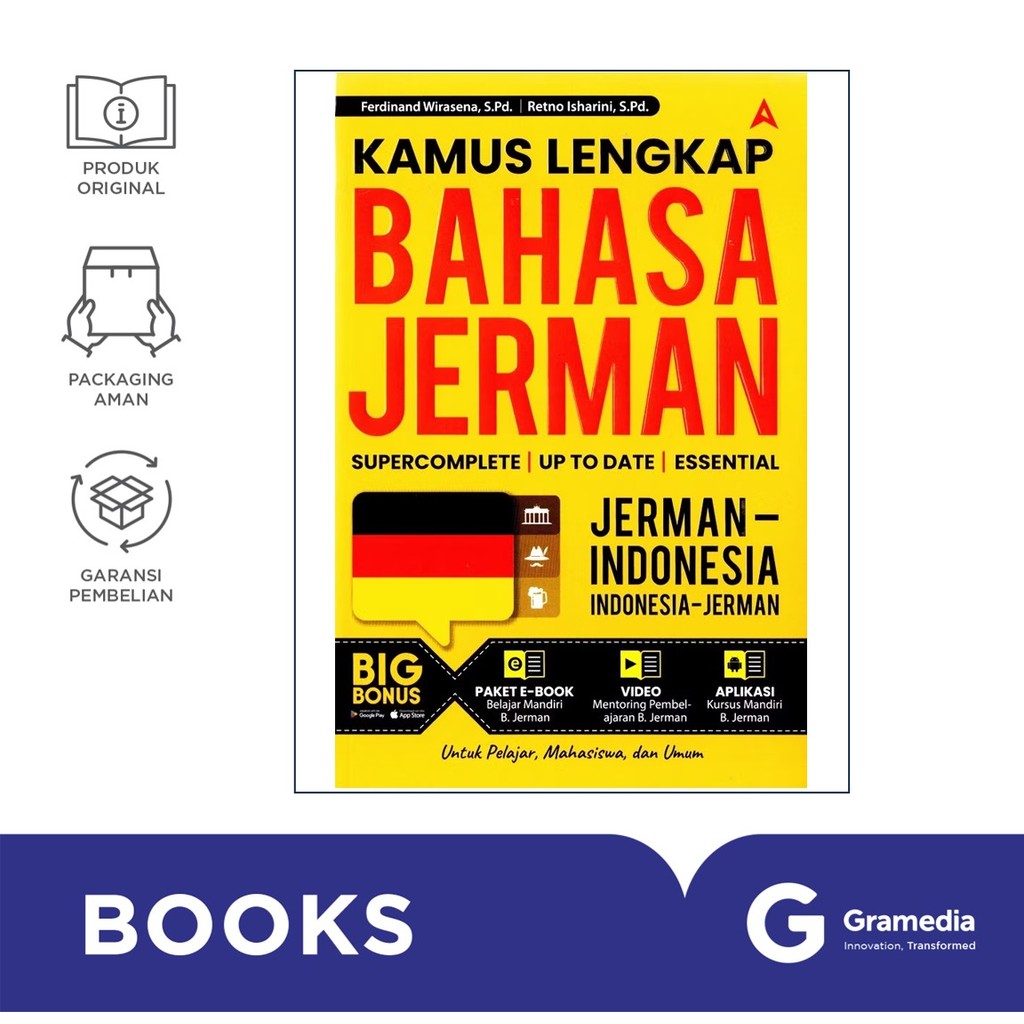 Jual Kamus Lengkap Bahasa Jerman ( Ferdinand Wirasena, S.Pd. dan Retno ...