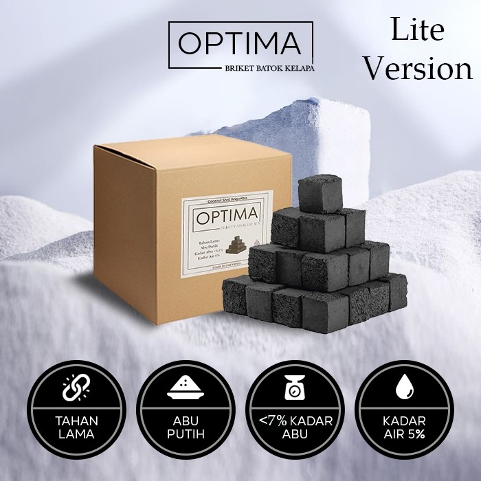 Jual SS99 - Optima Lite Arang Briket Batok Kelapa Cube 1 Kg BBQ | Shopee Indonesia