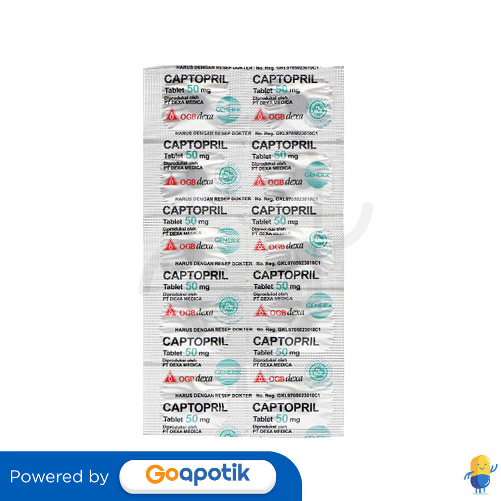 Jual Captopril Ogb Dexa Medica 50 Mg Strip 10 Tablet / Hipertensi | Shopee Indonesia