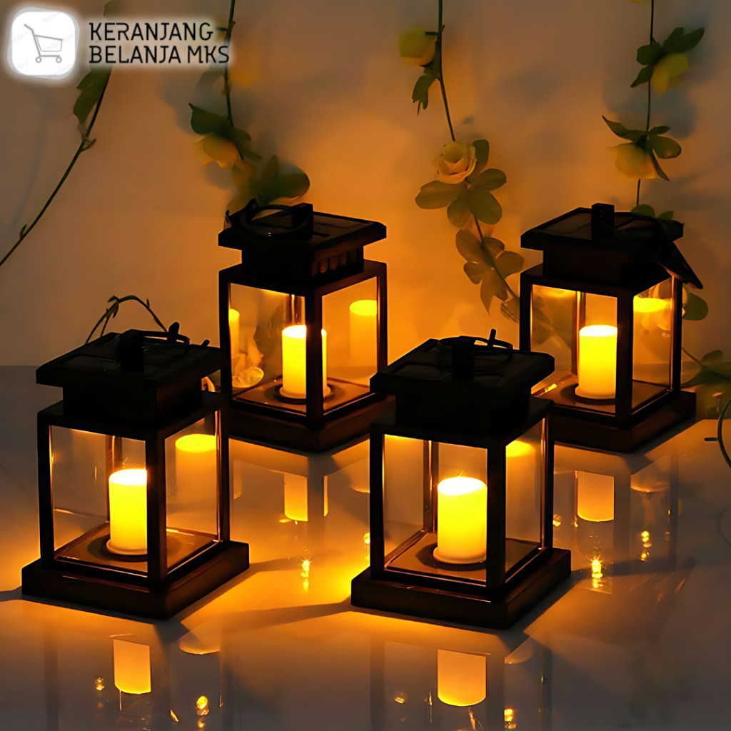 Jual Lampu Taman Lentera Lilin LED Tenaga Surya Lentera Lampion hias ...