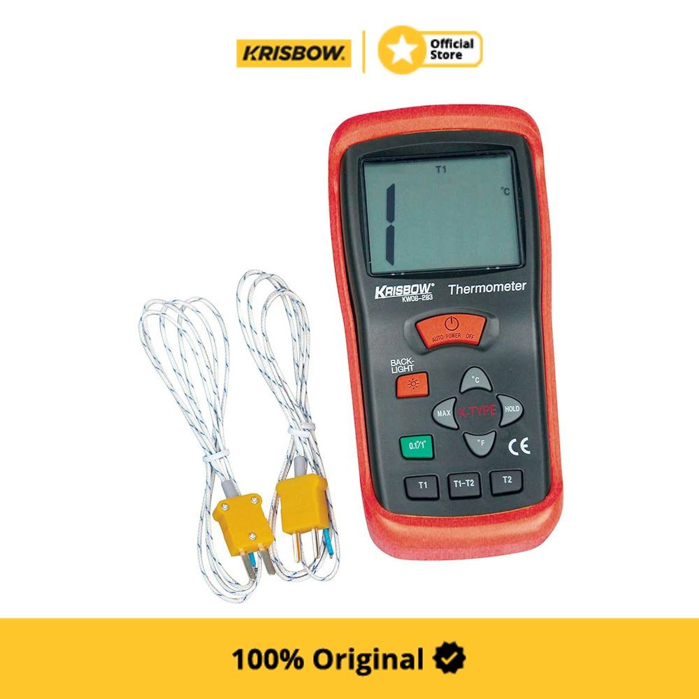 Jual Krisbow Alat Ukur Digital Thermometer Dual Input 50-1300C | Shopee ...