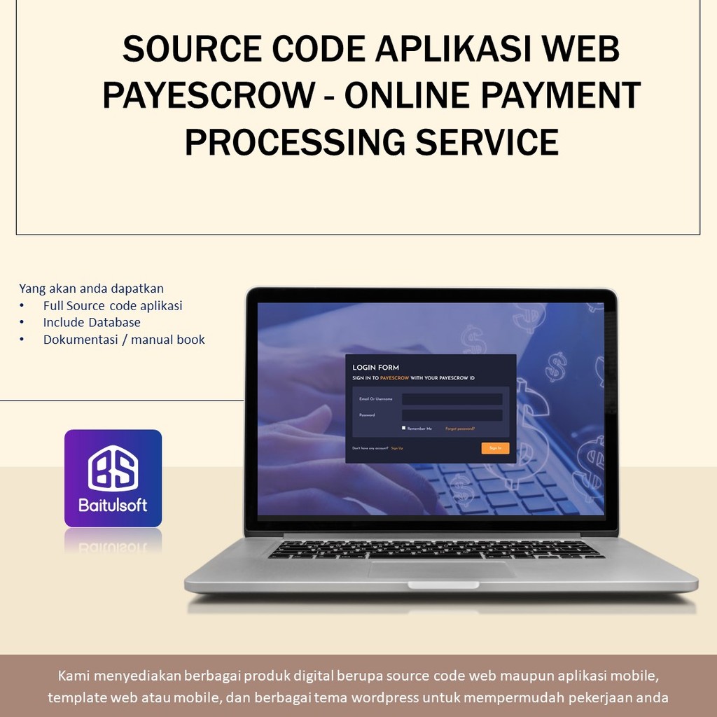 Jual SOURCE CODE APLIKASI WEB PAYESCROW - ONLINE PAYMENT PROCESSING ...