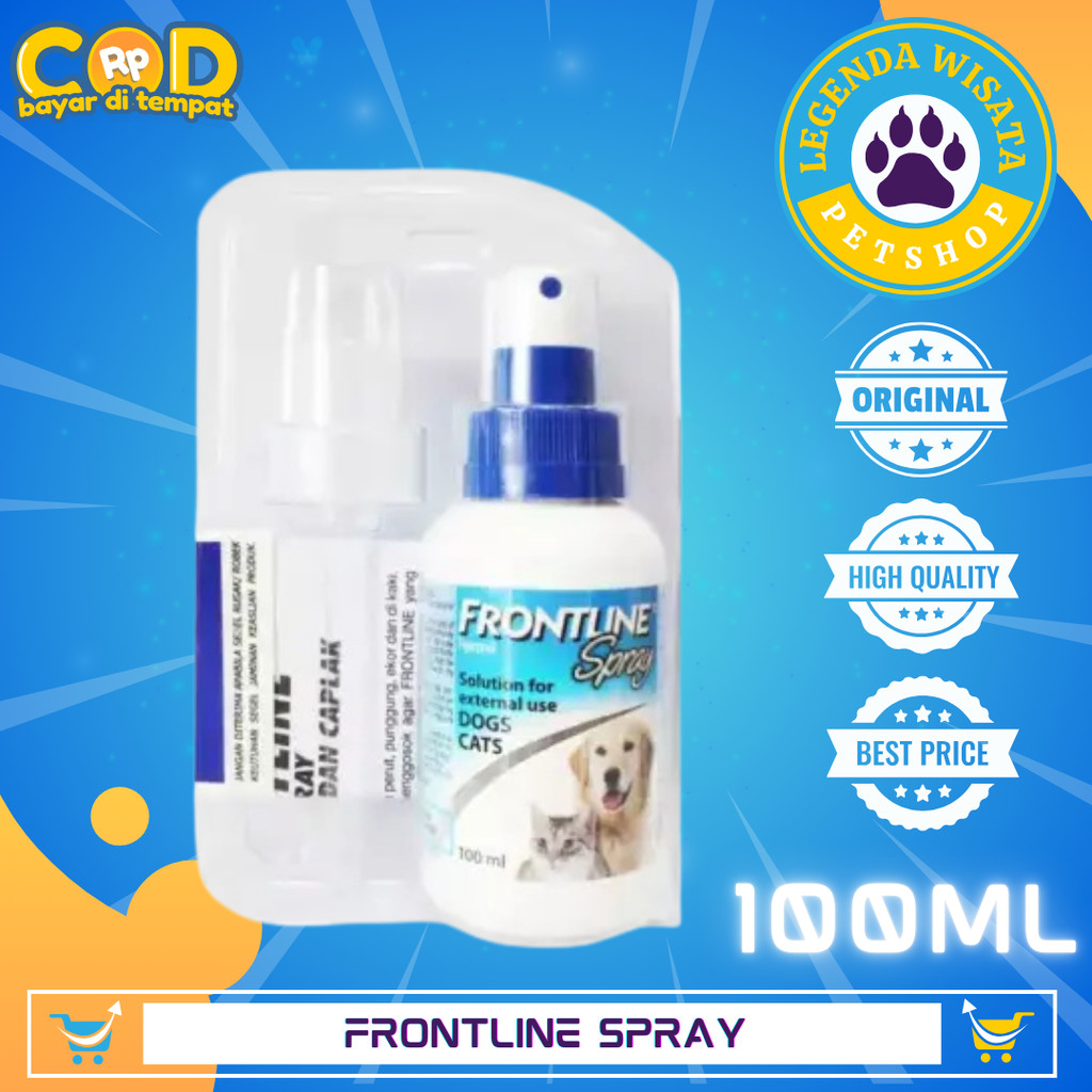 Jual Frontline Spray obat kutu & caplak DOGS & CATS 100ml | Shopee ...