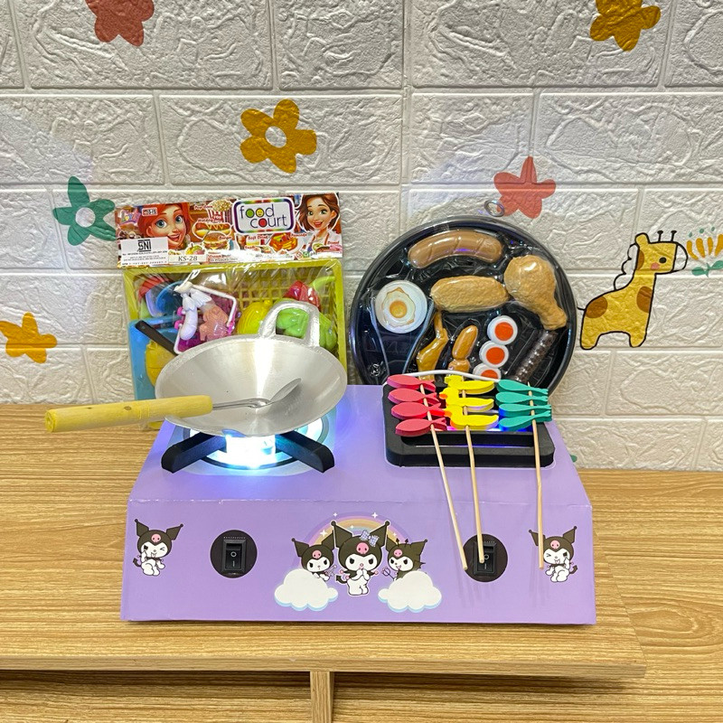 Jual Kompor Mainan Anak Kompor Mainan Led Kuromi Mainan Kompor Led