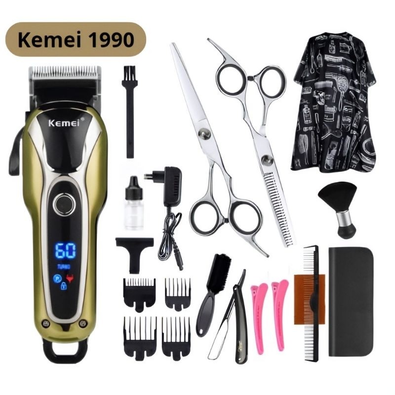 Jual Paket Usaha Cukur Rambut Barbershop Alat Mesin Cukur Elektrik Portable Mesin Ketam Pangkas ...