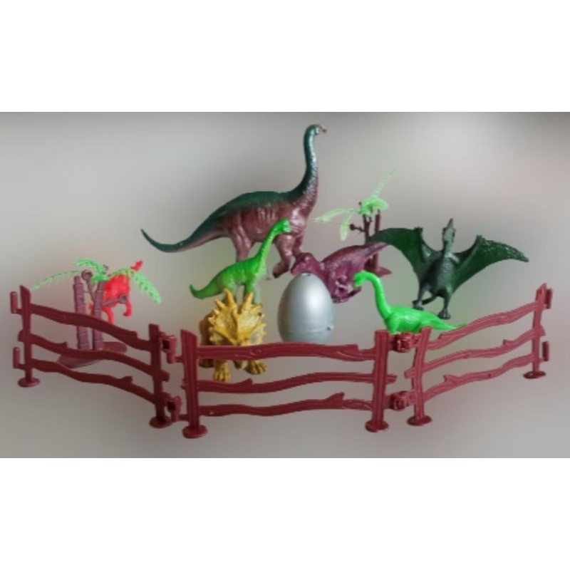 Jual MAINAN ANAK PATUNG FANCY DINOSAURUS + PAGAR DAN POHON | Shopee ...