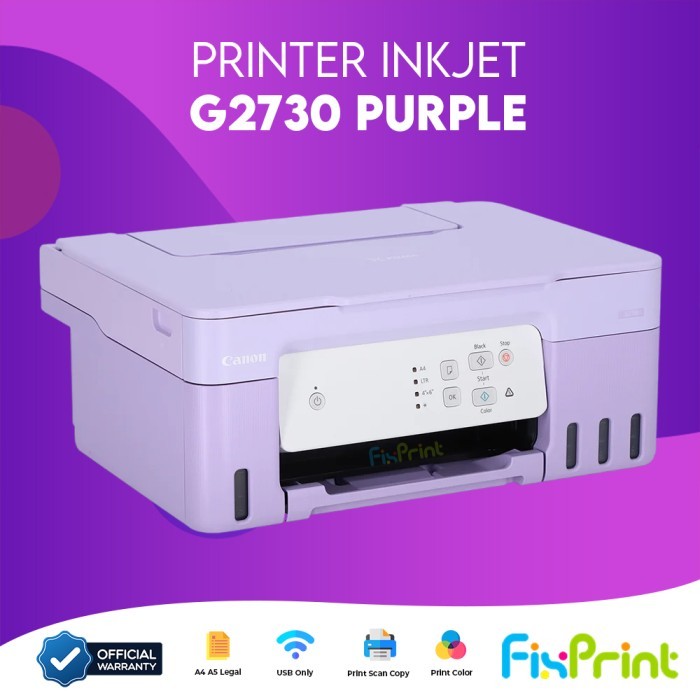 Jual Printer Canon InkTank G2730 Purple Ungu Pink Print Scan Copy AIO G ...