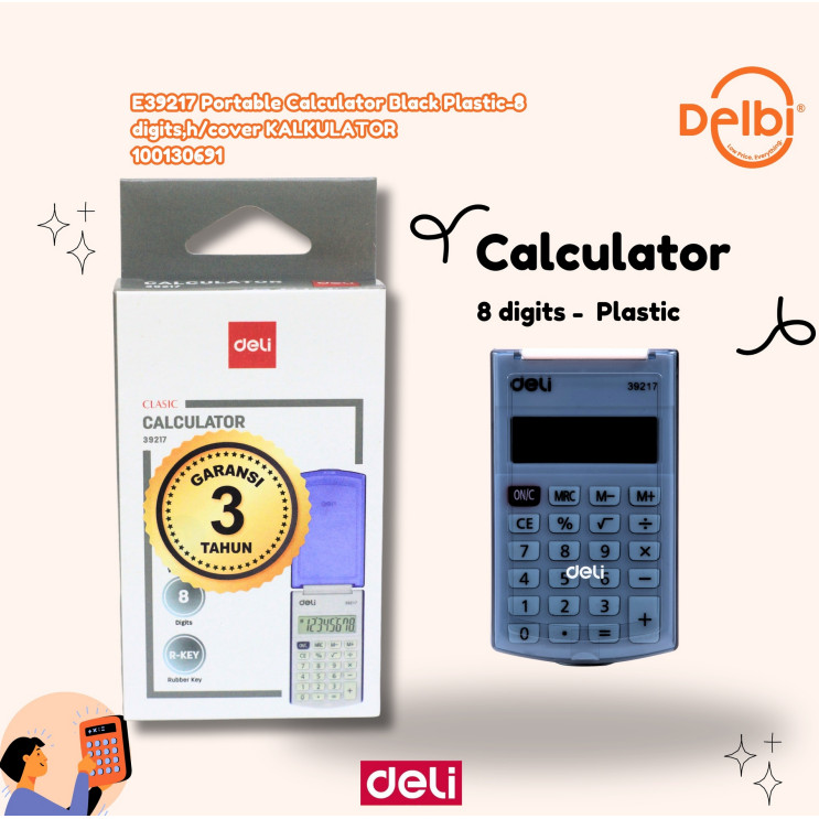 Jual Deli Kalkulator Scientific Mini 8 Digit Check Correct Calculator ...