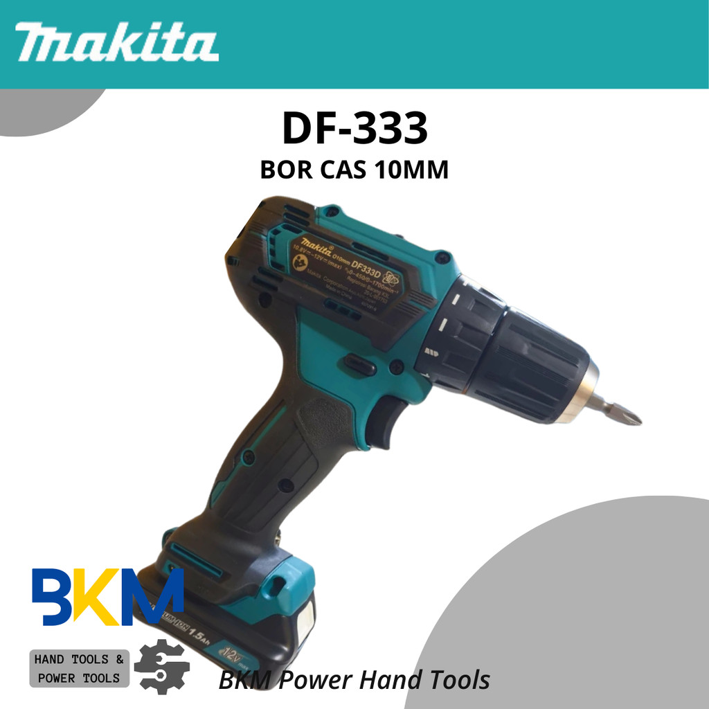 Jual Mesin Bor Makita Makita Obeng Baterai DF333 Driver Drill Cordless 12V DF 333 | Shopee Indonesia