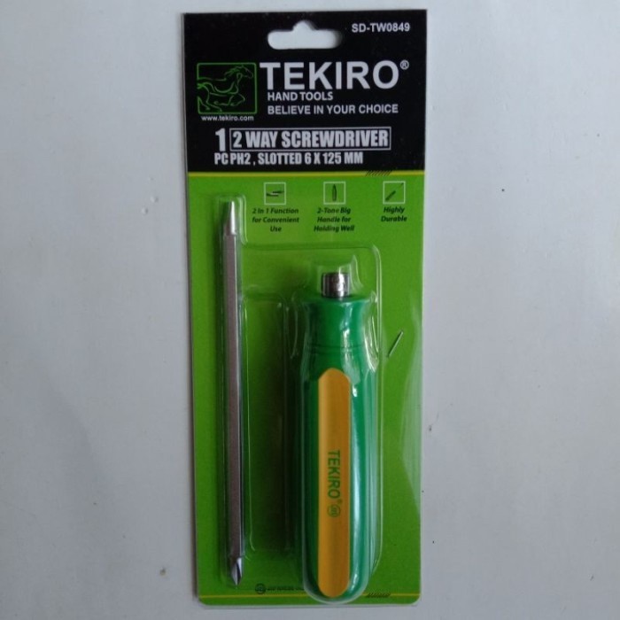 Jual TEKIRO OBENG DUA ARAH 125MM / TWO WAY SCREWDRIVER 125MM SD-TW2247 ...