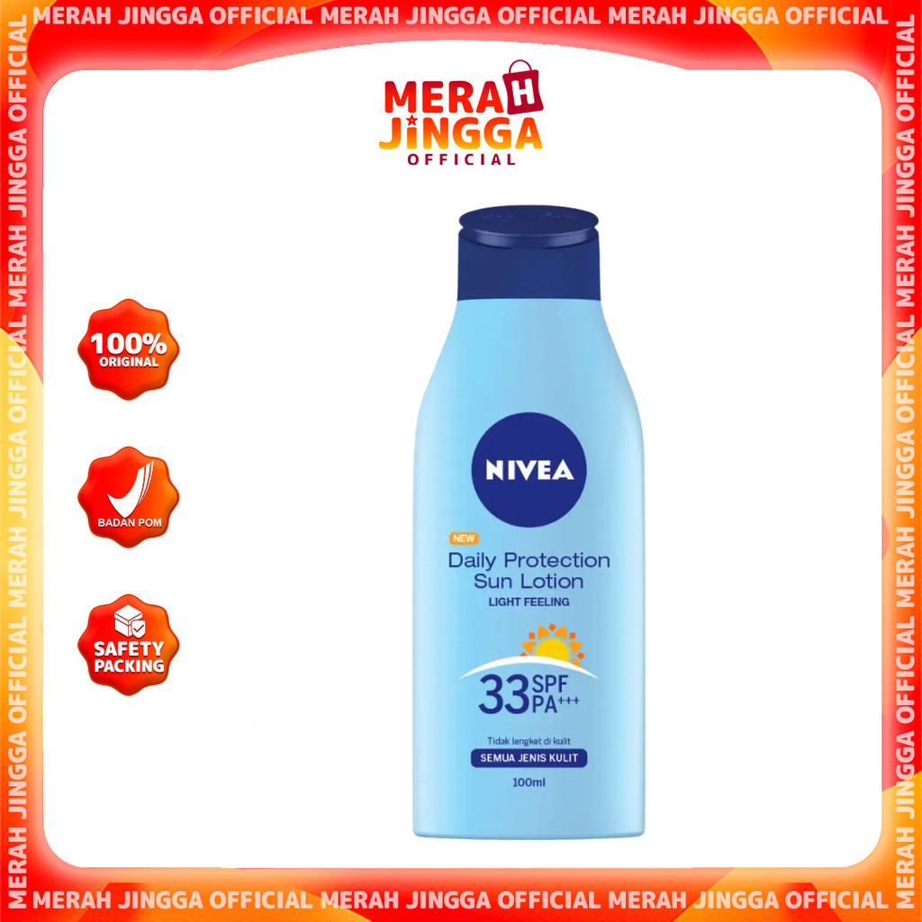 Jual Nivea Body Lotion Daily Protection Sun spf 33 100ml | Merah Jingga ...