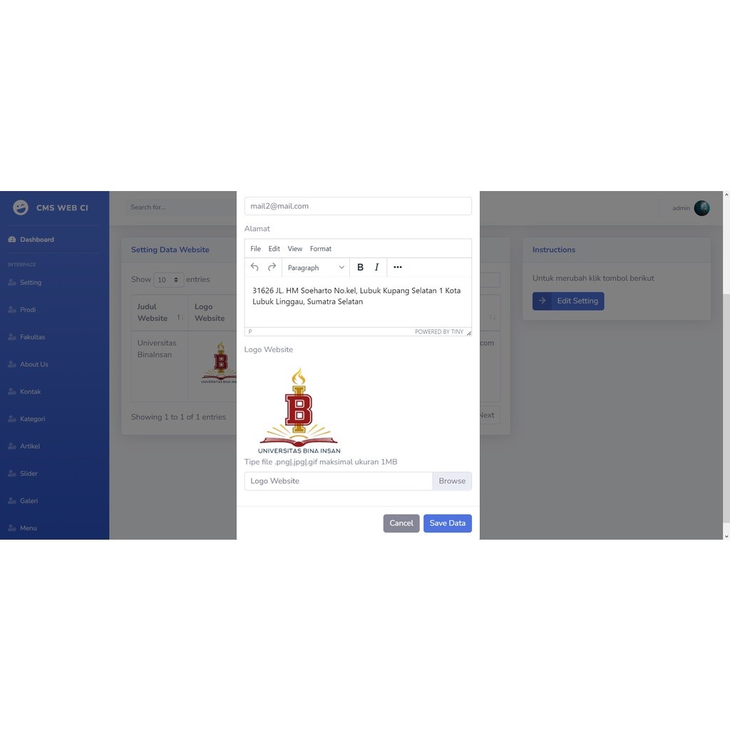 Jual source code Aplikasi Company Profile Berbasis Web (Codeigniter) | Shopee Indonesia