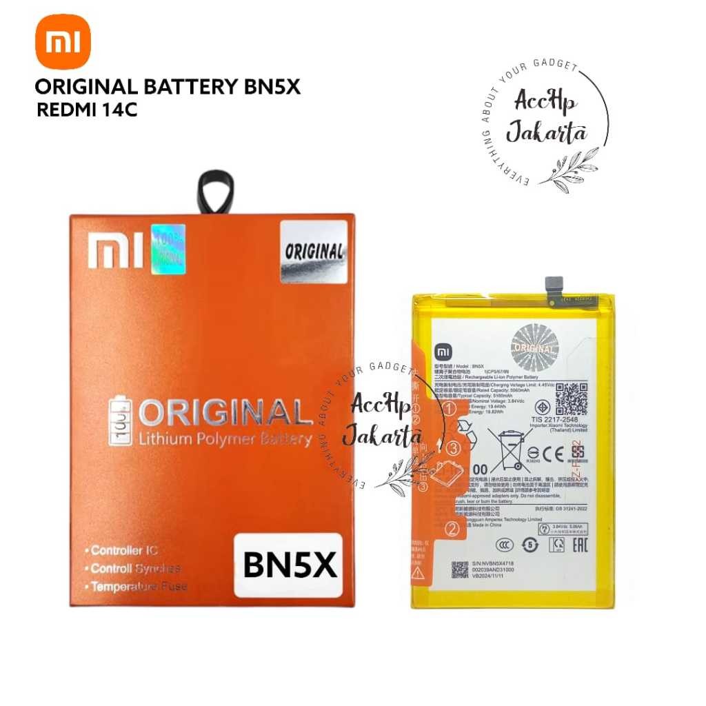 Jual Baterai Batre Xiaomi Redmi 14C BN5X Batu Batrai Batrei BN 5X ...
