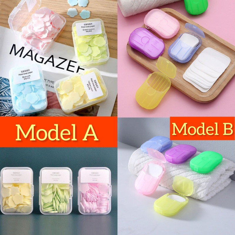 Jual (wk acc ) Sabun Kertas Mini Motif Bunga / Sabun Cuci Tangan Kertas ...