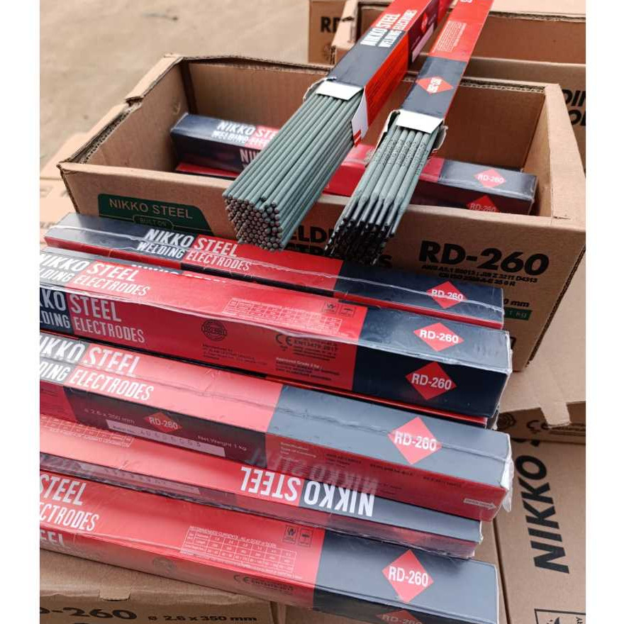 Jual (ENKA KAWAT LAS) Kawat Las Nikko RD260 2.6mm (2KG) / RD 260 2.6 MM STEEL - 1KG | Shopee ...
