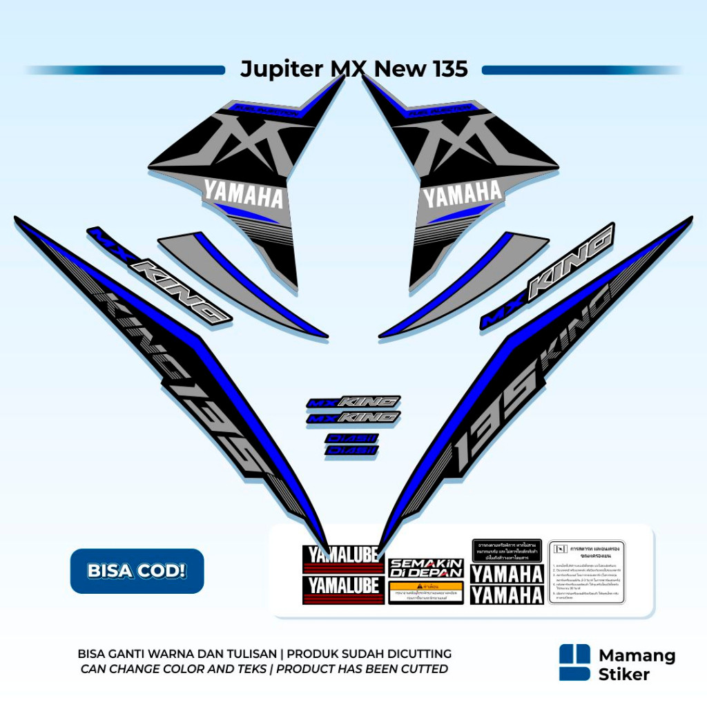 Jual Striping Jupiter MX New 135 Variasi (16) Malaysia Exciter Thailand ...