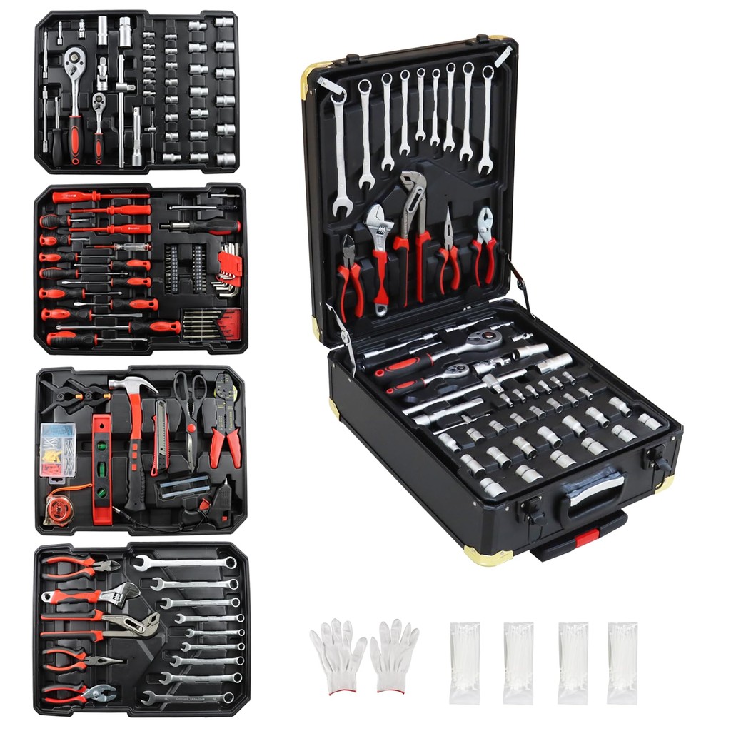 Jual 899 pcs Aluminum Trolley Case Tool Set, Removable Portable Hand ...