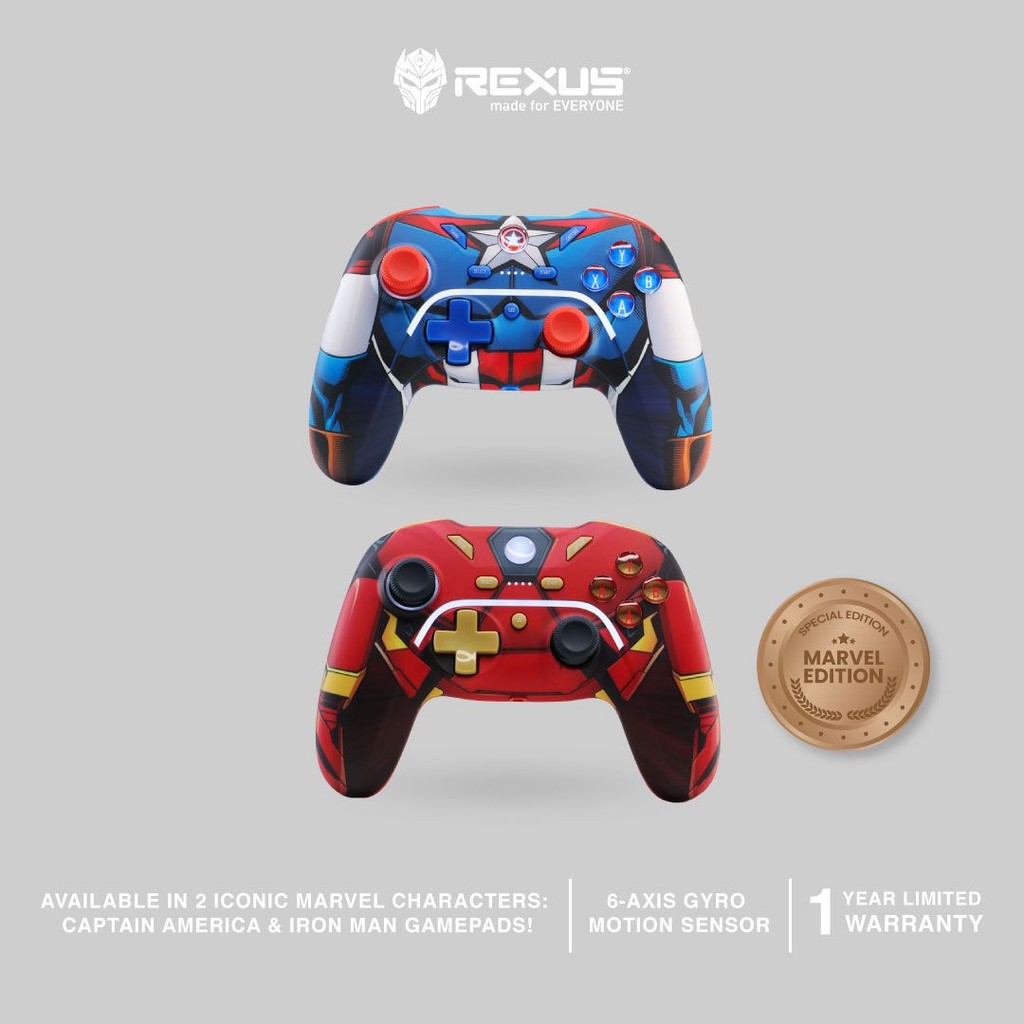 Jual Gamepad REXUS DAXA Asteria DX-AX1 Marvel Edition Wireless+Wired ...