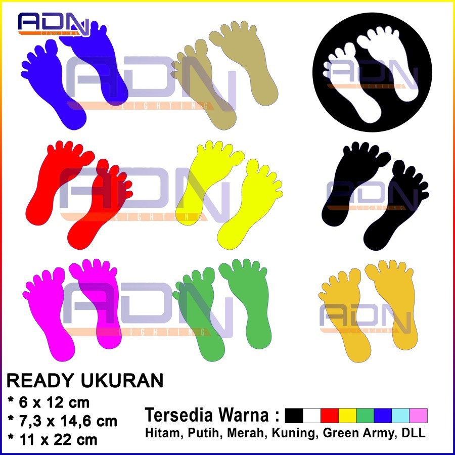Jual CUTTING STICKER TELAPAK KAKI WALLPAPER LANTAI DINDING TEMBOK LIFT ...