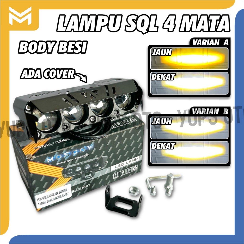 Jual LAMPU TEMBAK FOGLAMP LASER SQL 4 MATA TANPA KIPAS BODY BESI ...