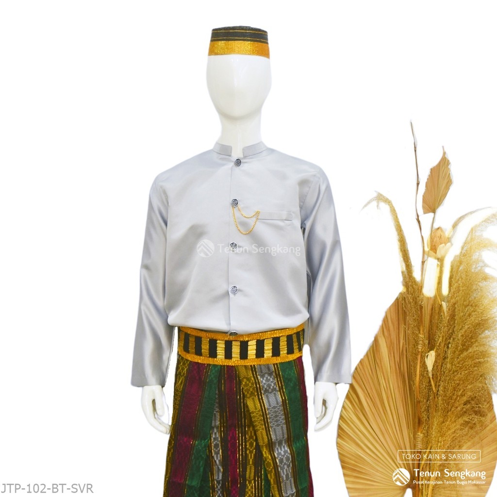Jual Jas Tutup Adat Bugis Makassar Dewasa Premium Silver - Tenun ...