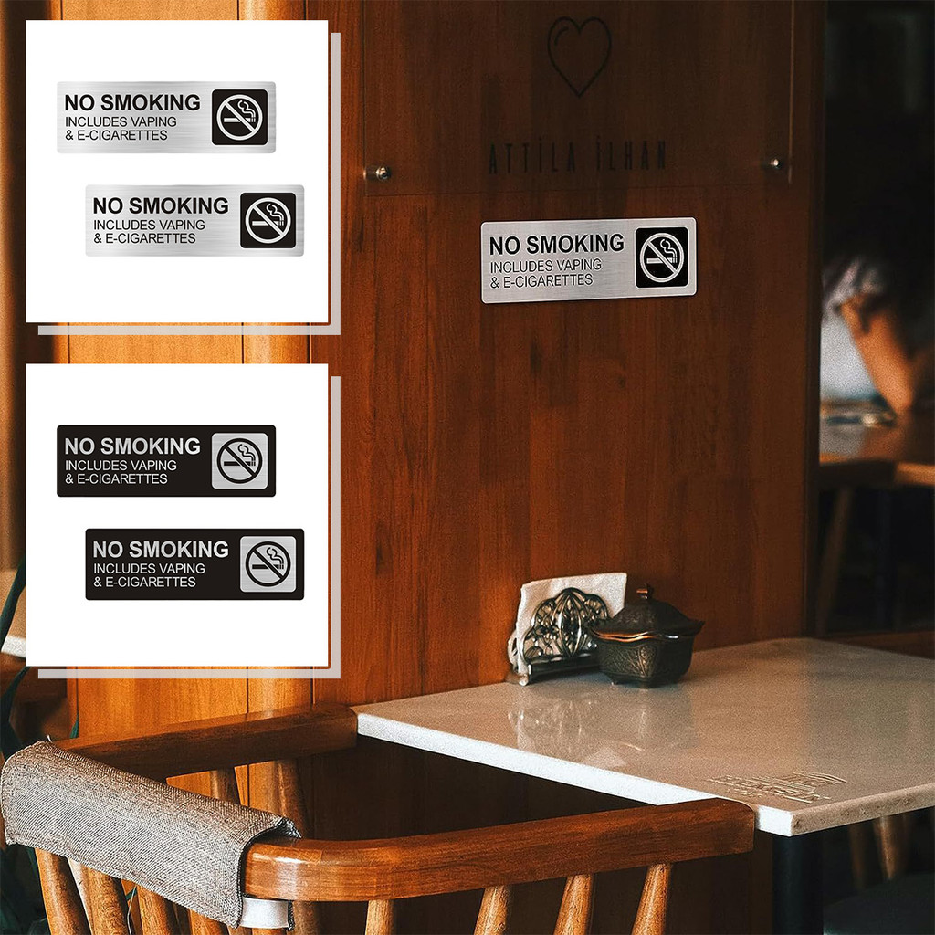 Jual NO Smoking Sign label Logam Sticker Tulisan Dilarang Merokok ...