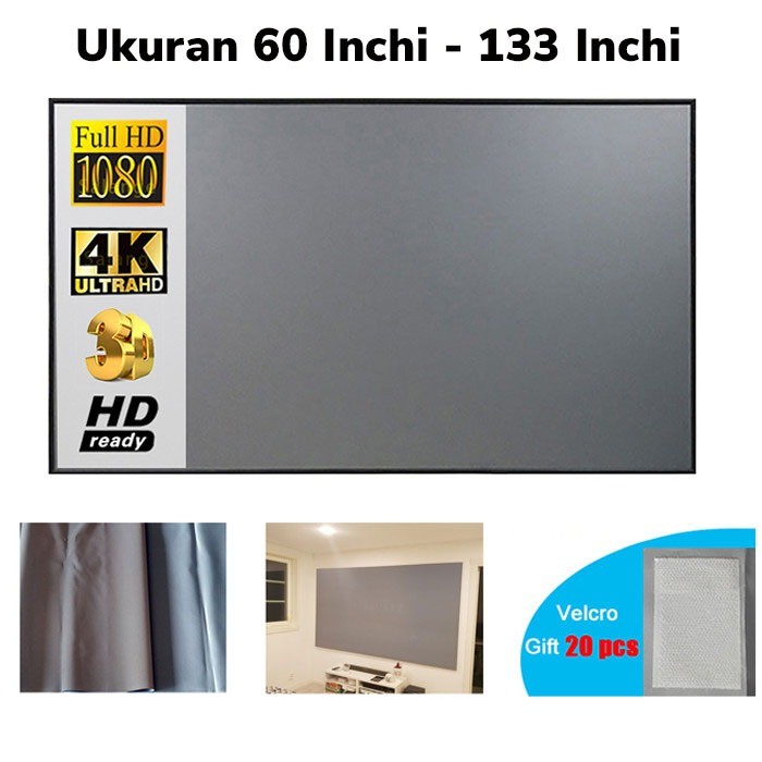 Jual Kain Layar Proyektor Anti Silau light Ambient Screen Curtain ...