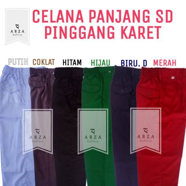 Jual [PREMIUM ORIGINAL] SERAGAM SEKOLAH Celana panjang SD TK Bahan Drill Super Berkualitas ...