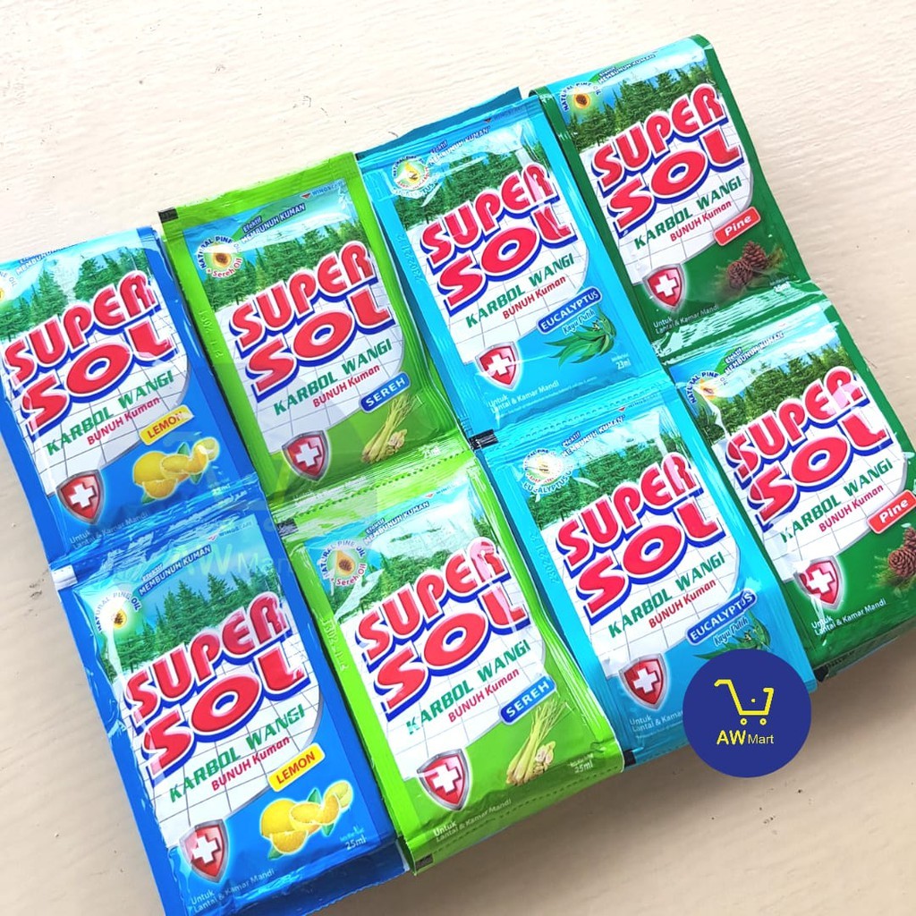 Jual SUPER SOL SUPERSOL KARBOL WANGI RENTENGAN (ISI 12 SACHET @ 19 ML ...