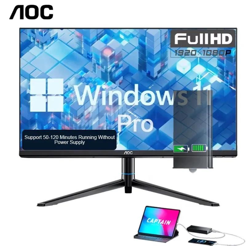 Jual AOC 23.8inch Ultra Thin All-in-One Desktop Computer I3 12100 8GB ...