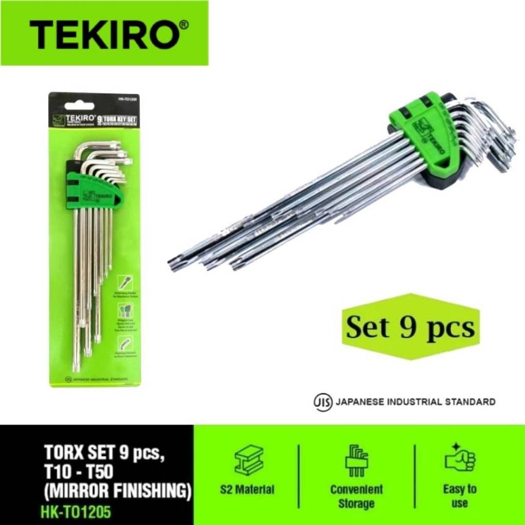 Jual Tekiro Kunci L bintang panjang tanpa lubang set 9pcs torx key 9 pcs Original | Shopee Indonesia