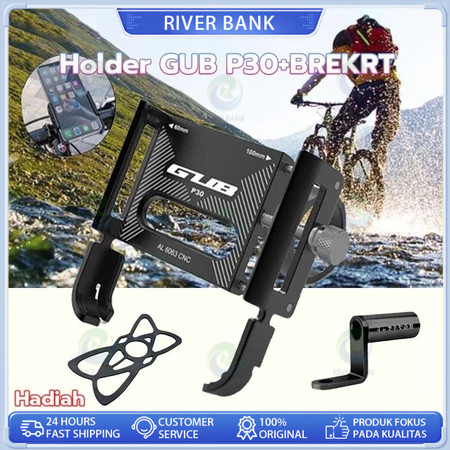Jual Paket Phone Holder GUB P30 + Bracket Motobar Original Alumunium Alloy Holder Hp Motor ...