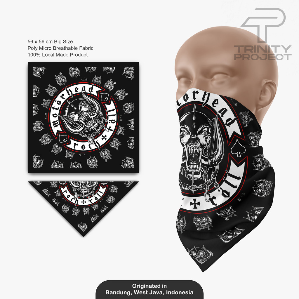 Jual Motorhead - Bandana /Paisley Masker Scarf /Band Death Metal ...