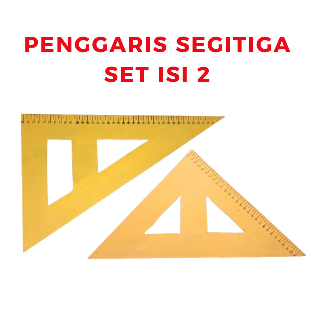 Jual PENGGARIS SEGITIGA KAYU ISI 2 / SET SHB PENGGARIS SEGITIGA SET ISI ...