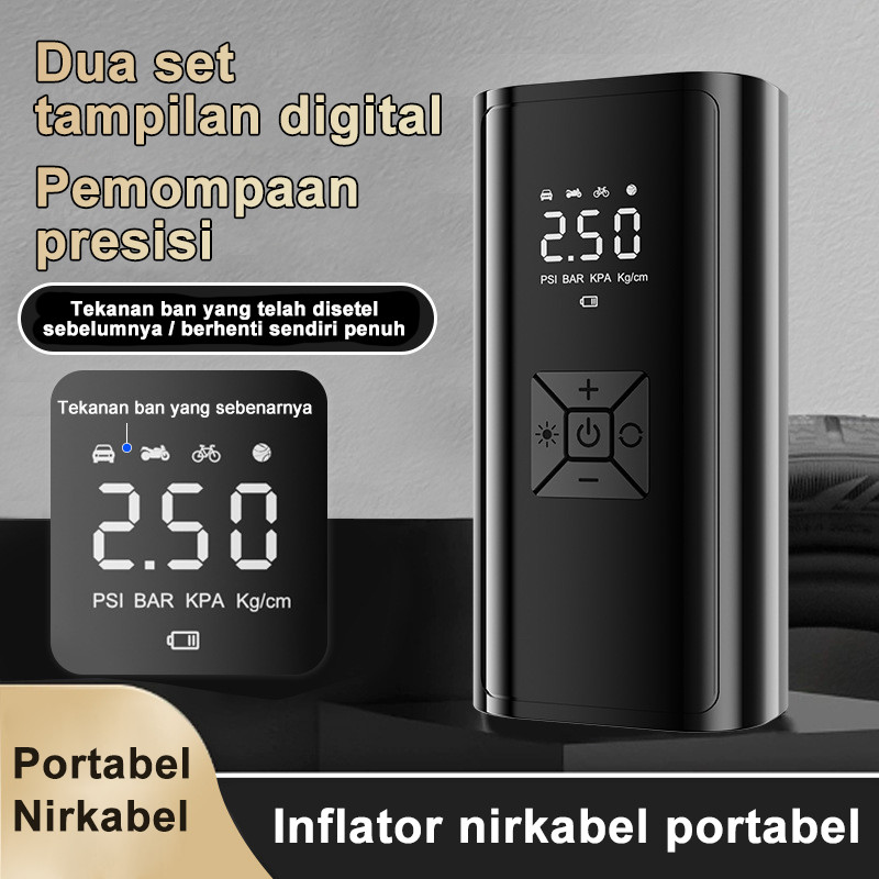 Jual Pompa Ban Mobil Listrik Sepeda Portabel Mini Genggam Pompa Udara ...